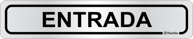 Placa para Identificação de Setores: Entrada | PlacasOnline