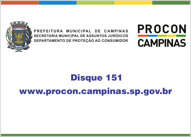 Placa PROCON Campinas - Disque 151 | PlacasOnline